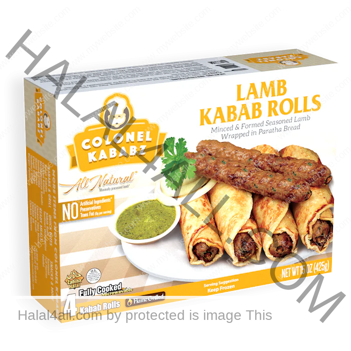 COLONEL KABAB Lamb Kabab Rolls 425 gm • Halal Meat & Grocery By Halal 4 ALL